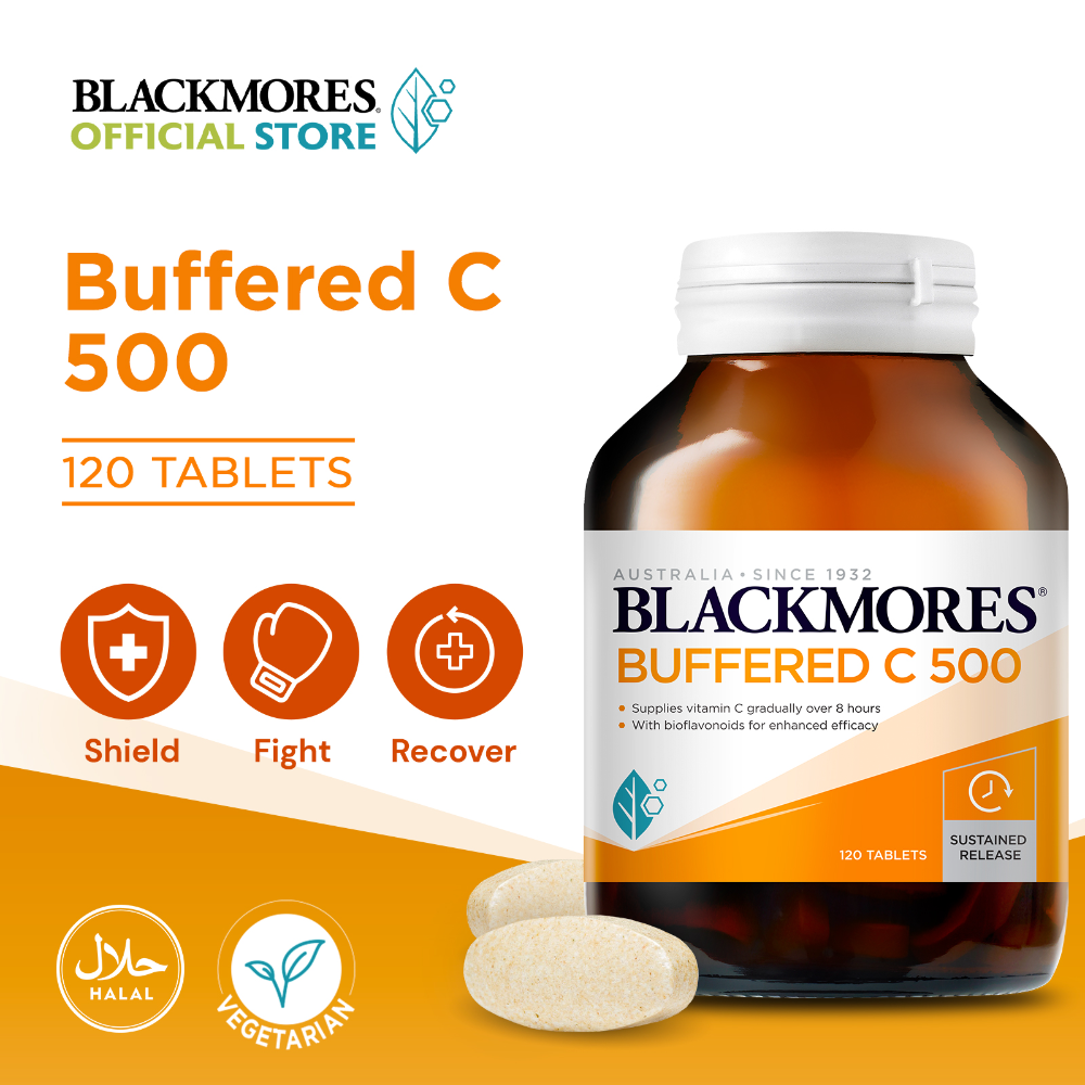Blackmores Buffered C 500 Vitamin C 120s Tablets - Consistent Immunity ...