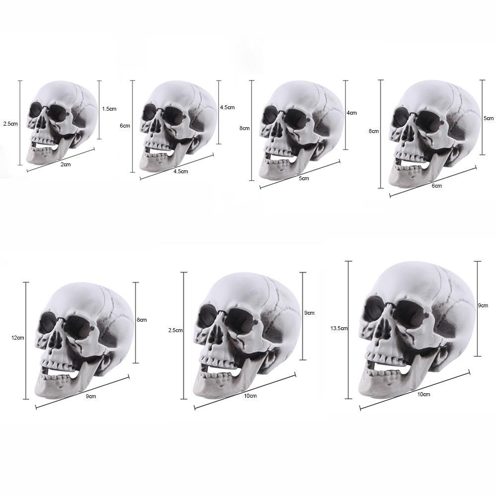 Halloween Decorations Artificial Skull Model Plastic Skull Bone Horror ...