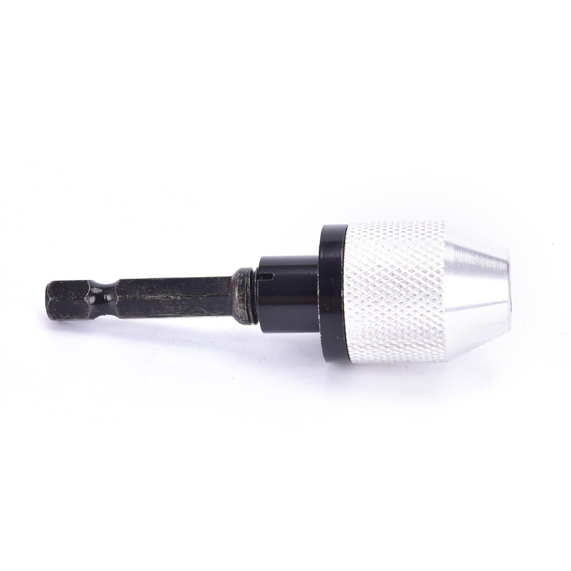 1/4" Hex Shank Keyless Drill Chuck Quick Change Bit Driver Converter ...