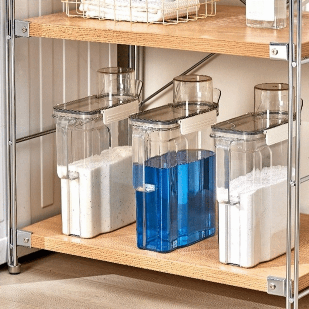 Refillable 3L Laundry Detergent Dispenser Transparent Leak-Proof Liquid ...