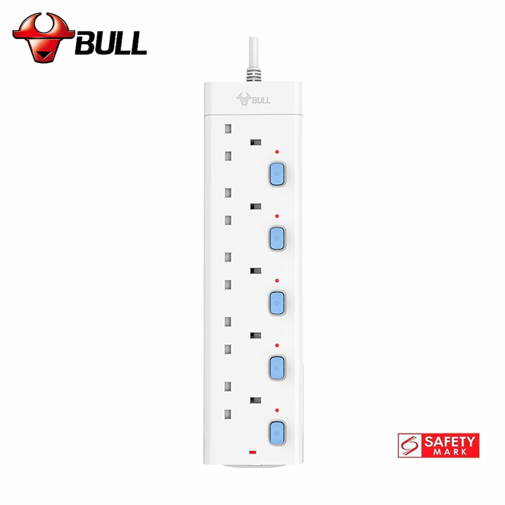 [SG Seller] Bull Safety Socket 5 Way Extension Socket Outlet with ...
