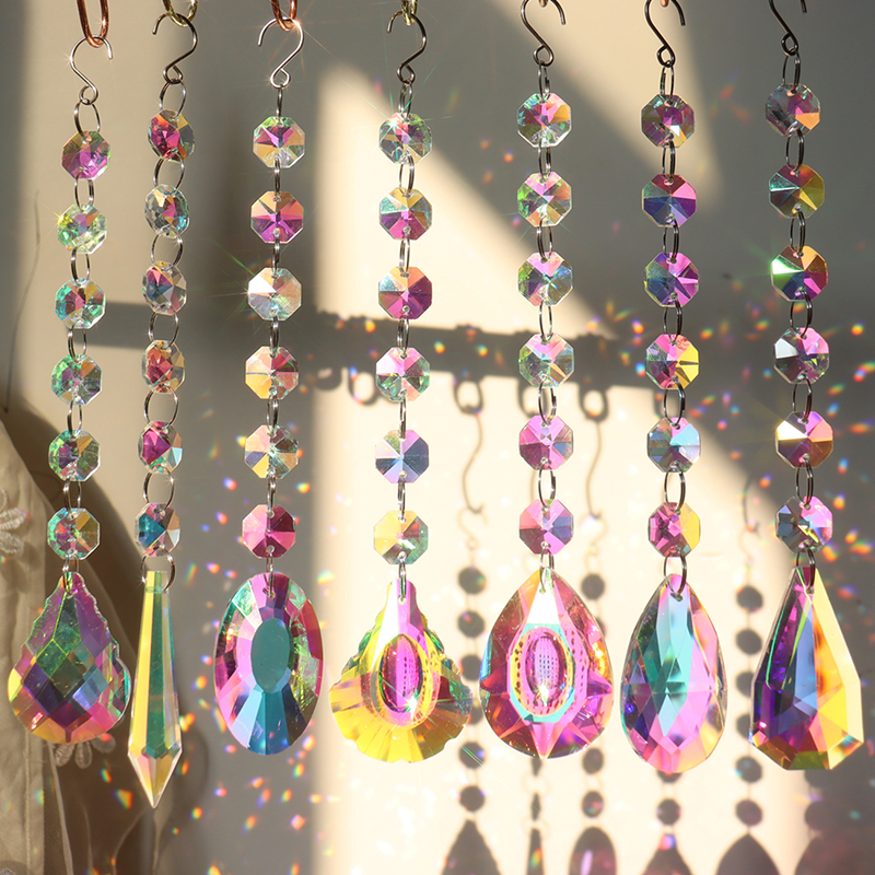 Prism Suncatcher Hanging Window Crystals Rainbow Light Catcher Garden ...