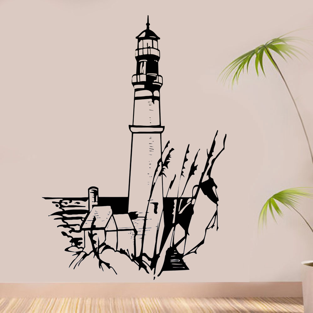【Hottest Trends】Nautical Home Decor Landscape Lighthouse Light Sea ...