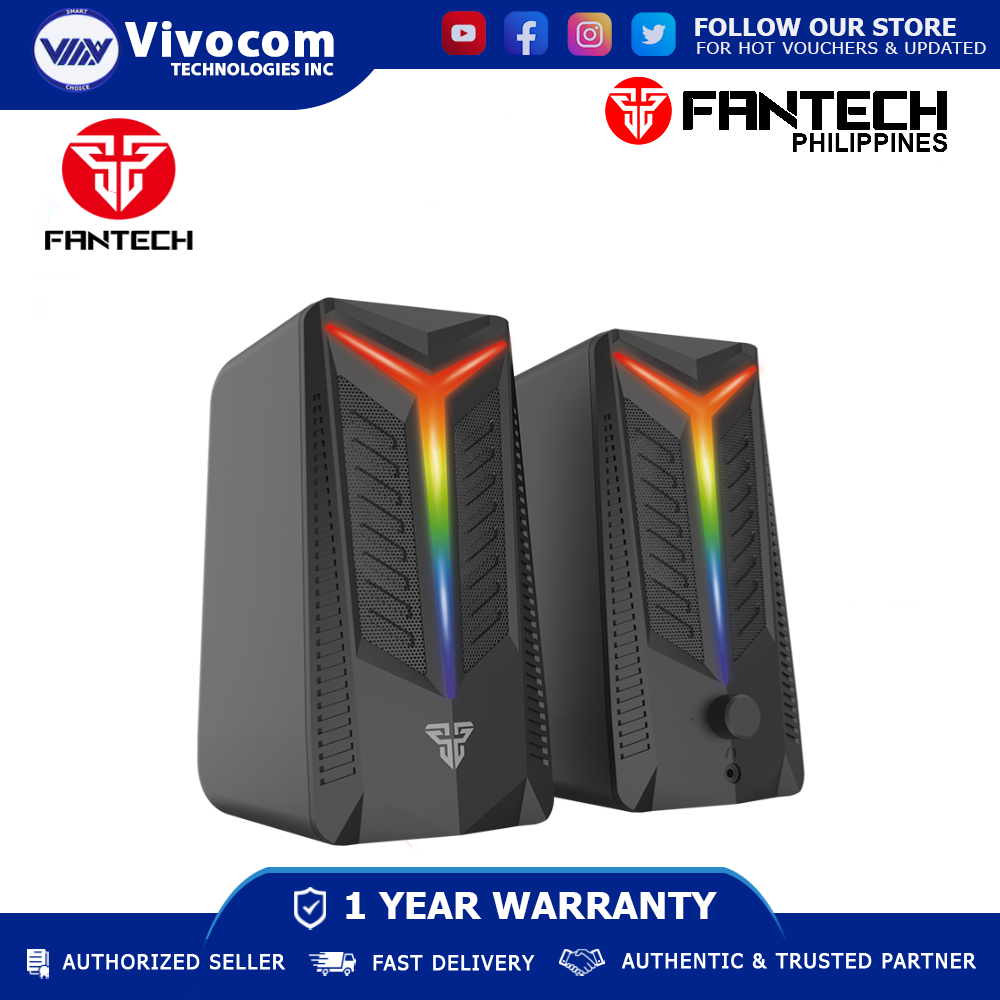 Fantech Trifecta GS301 Gaming Speaker for PC and laptop (RGB Speaker ...