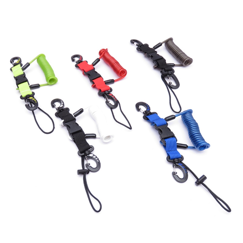 Scuba Diving Lanyard Coil Springs Camera Lanyard Spiral with Ring Dive ...