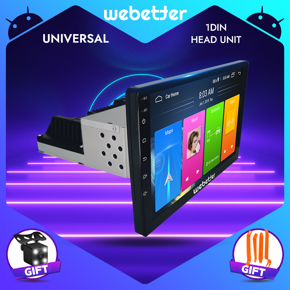 WeBetter TopNavi Universal Android 10&9inch 1Din Single Din Head Unit ...