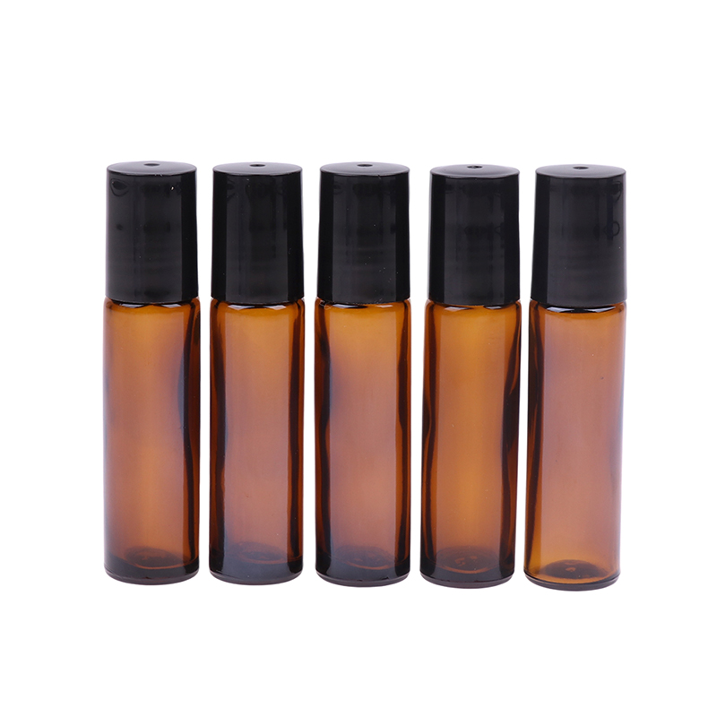 10ml Amber Thin Glass Roll on Bottle Sample Test Essential Oil Vials ...