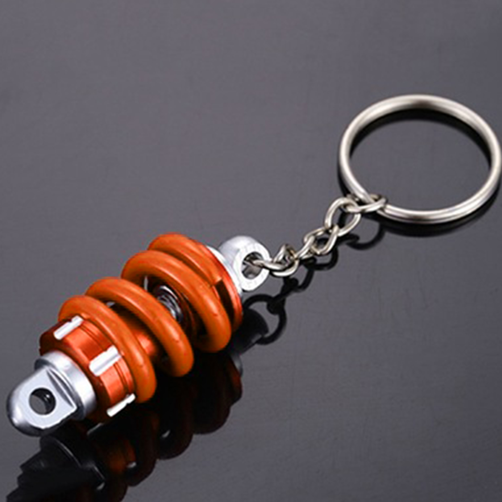 NEW 【Innovative design】Universal Shock Absorber Shaped Metal Key Chain ...