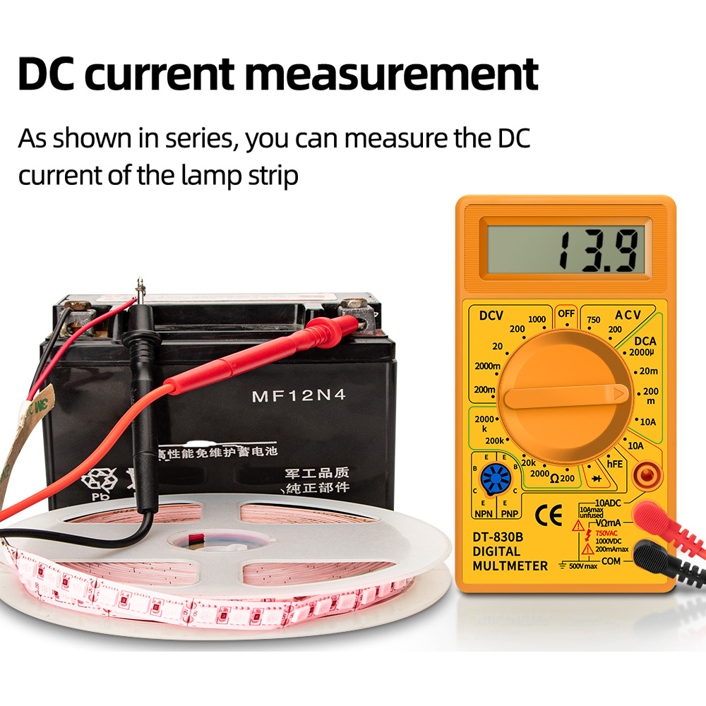 【Discount offer】LCD Digital Handheld Multimeter DT830B Mini Voltmeter ...