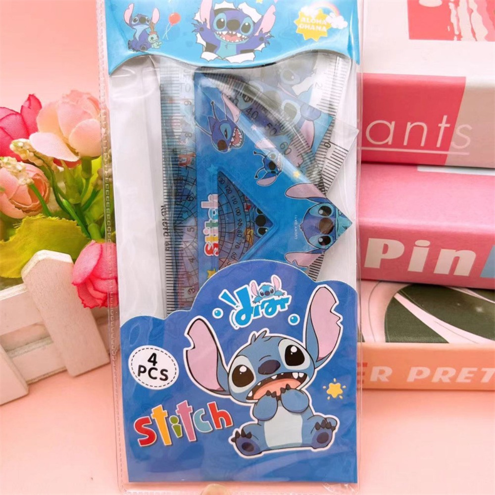 4pcs New Interstellar Baby Stitch Ruler Set Anime Measuring Tool ...