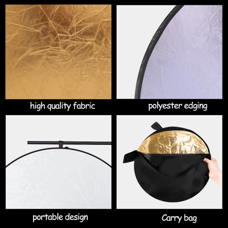 【Hot New Release】 RF01 5in1 Collapsible Round Photography Reflector ...
