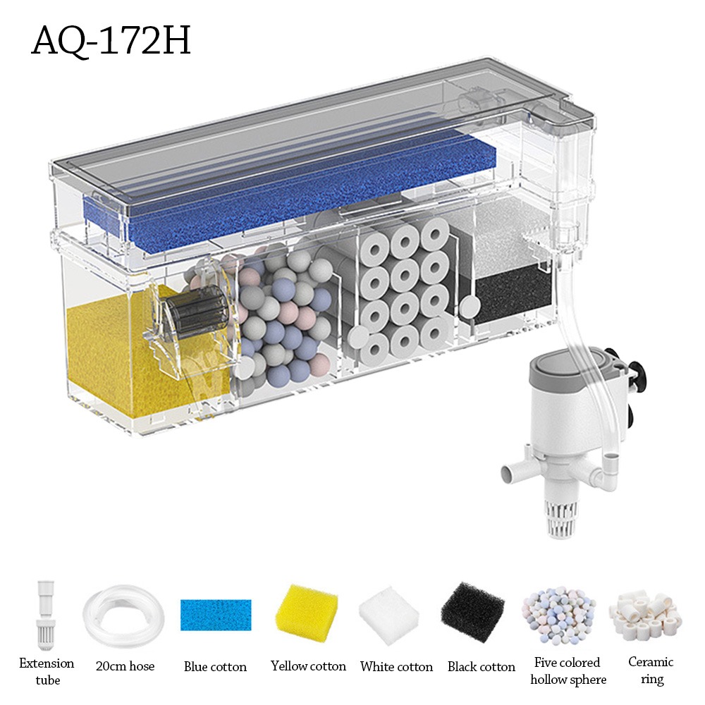 Durable 3 In 1 Fish Tank Wall Mounted Built-in Waterfall Filter Box ...
