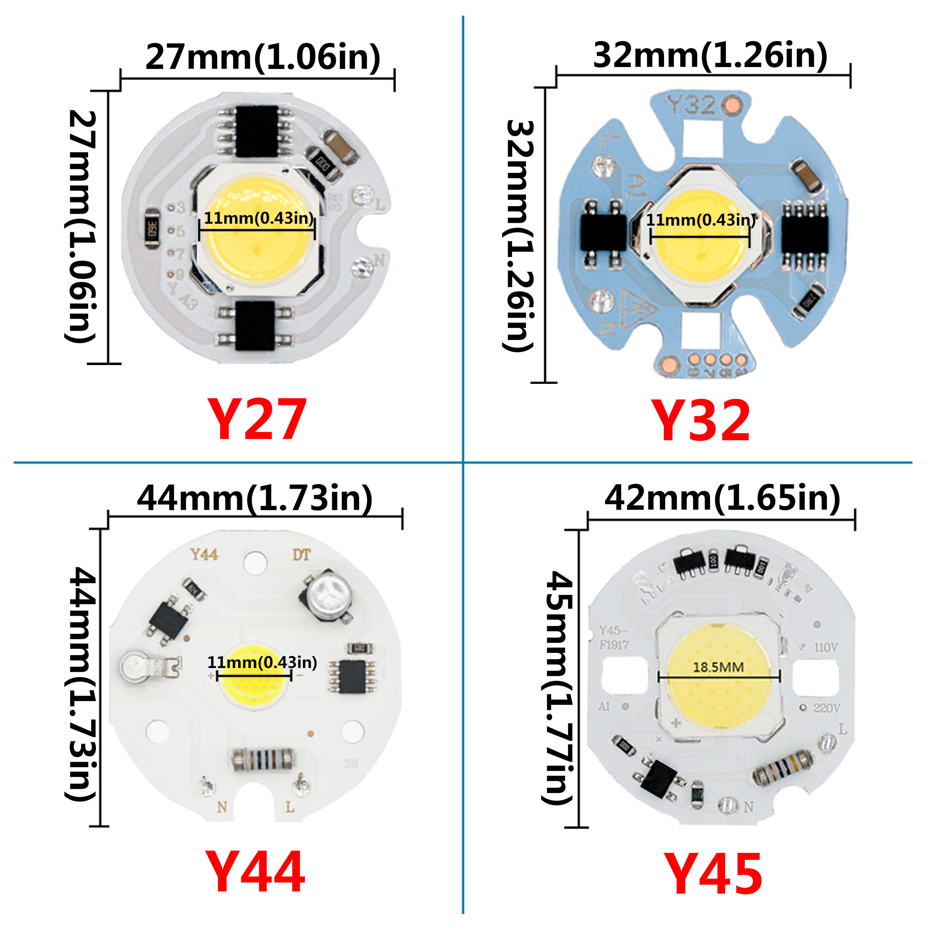 【GlobalTrendz】LED COB Chip SMD Light-Emitting diode 3W 5W 7W 9W 15W RGB ...