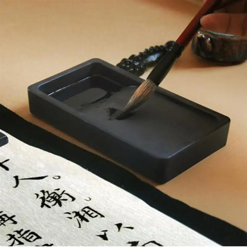 Beginner Ink Stone Set Calligraphy Grinding Inkstick Block ...
