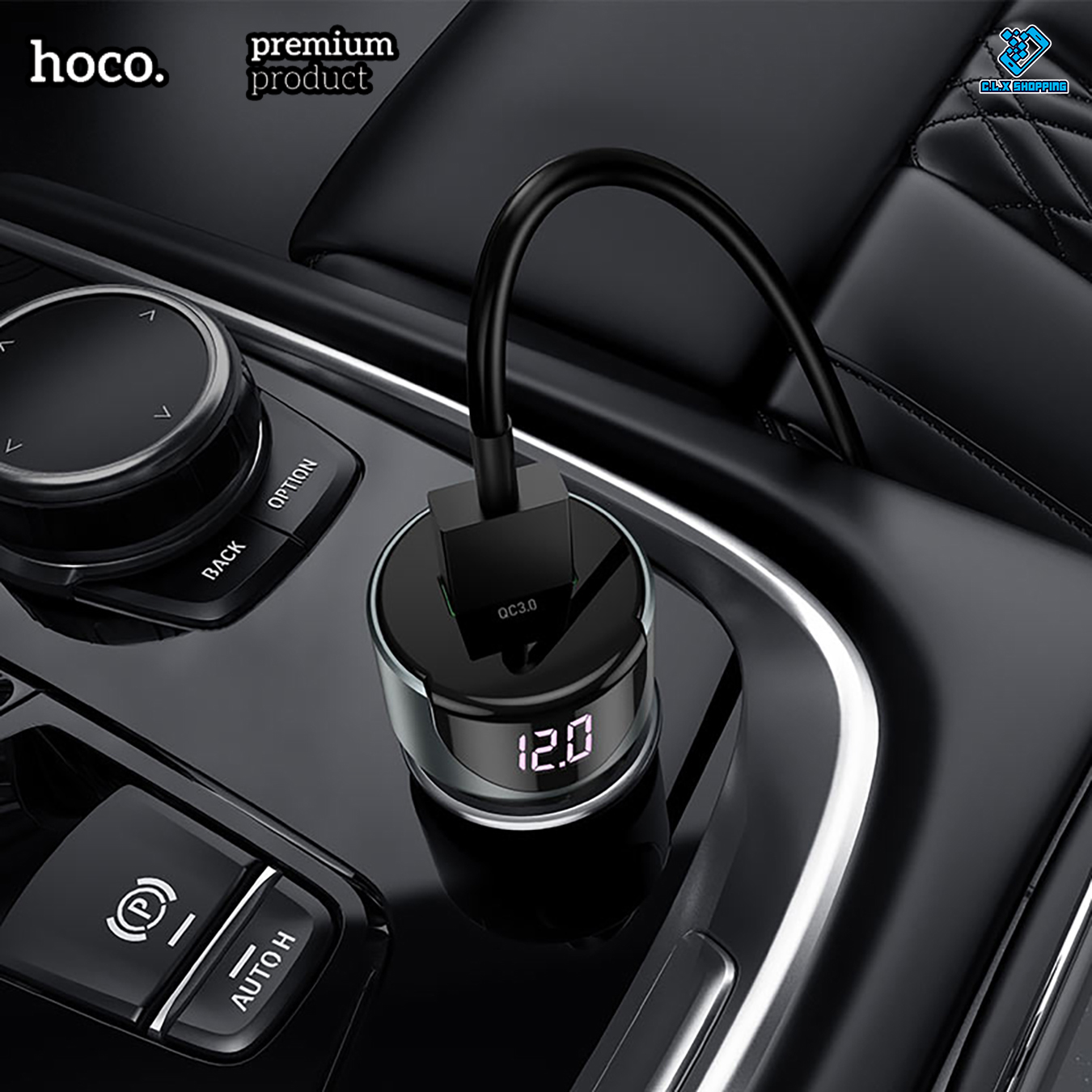 HOCO Z42 หัวชาร์จในรถ PD20W+QC 3.0A หัวชาร์จในรถยนต์จอ LED ชาร์ทในรถ 2 ...