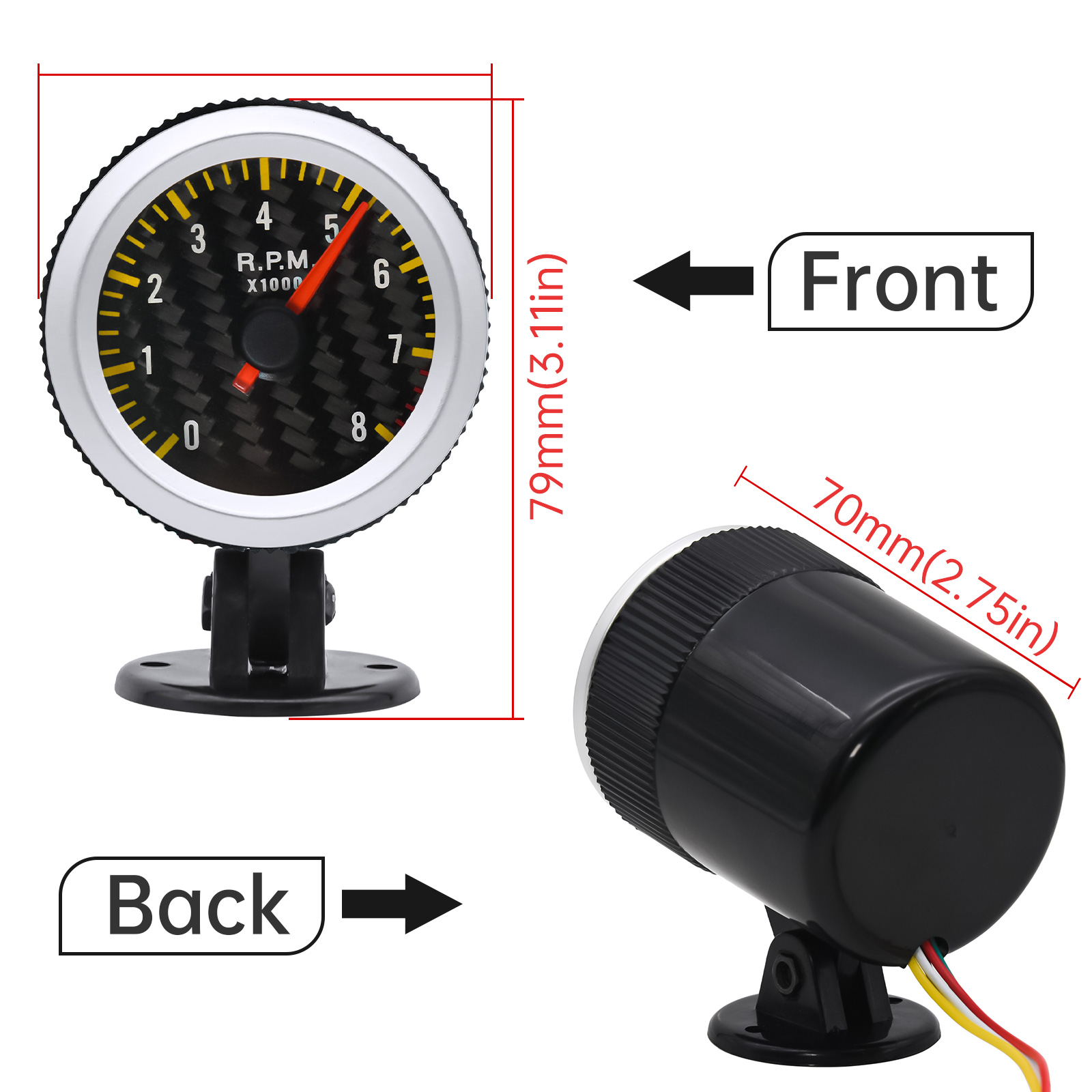NEW 【Innovative design】Boost Gauge Bar Psi/vacuum/water Temp/oil Temp ...