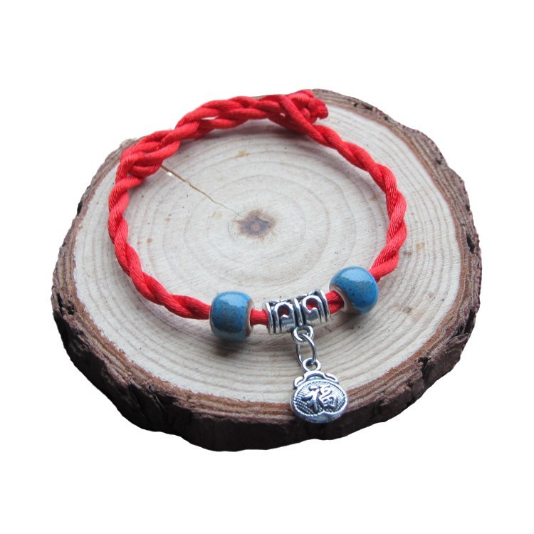 【Hottest Trends】Haotian Ceramic Jewelry Hand-woven Red Rope Couple ...