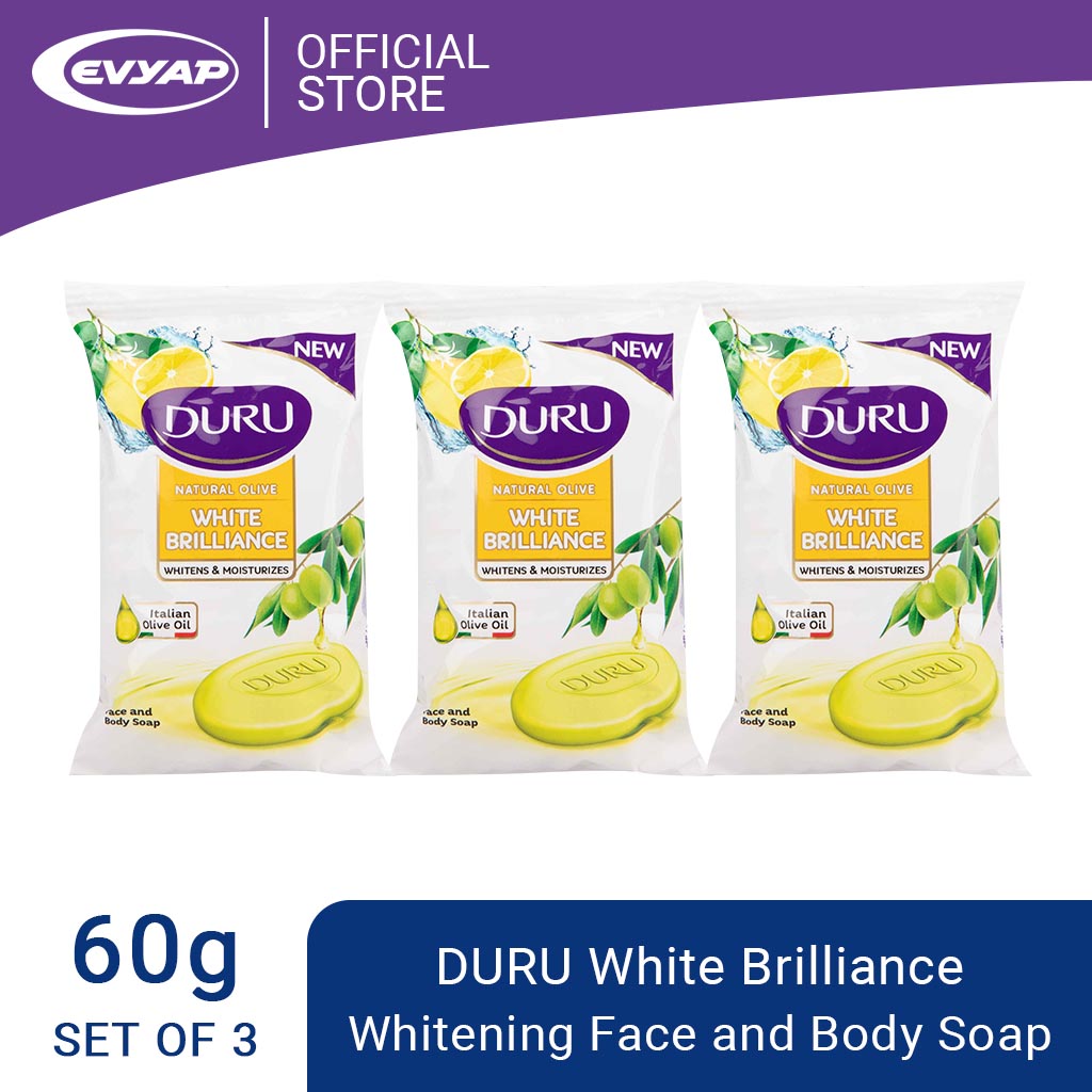 DURU Natural Olive White Brilliance Whitening Face & Body Soap (60G/90G ...