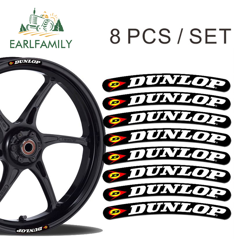 【Divine Spot】13cm x 1.3cm 8x for Dunlop Rim Wheel Stripes Set Car ...