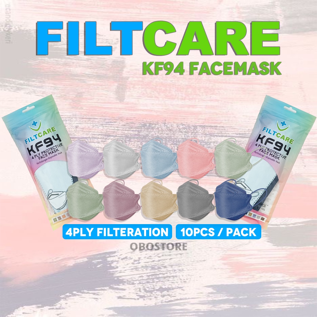 Masker Filtcare Kf94 Earloop mix 10 warna isi 10 pcs | Lazada Indonesia