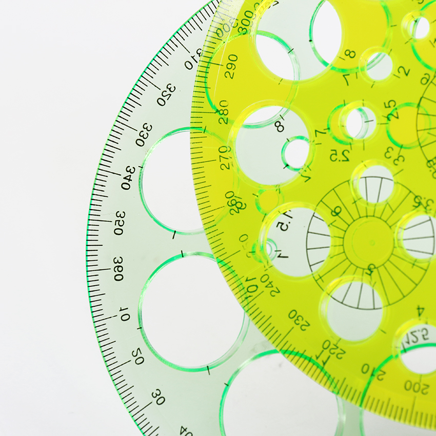 【TechGlobe】1PC/lot The New Circular Plastic Ruler Template Circle ...