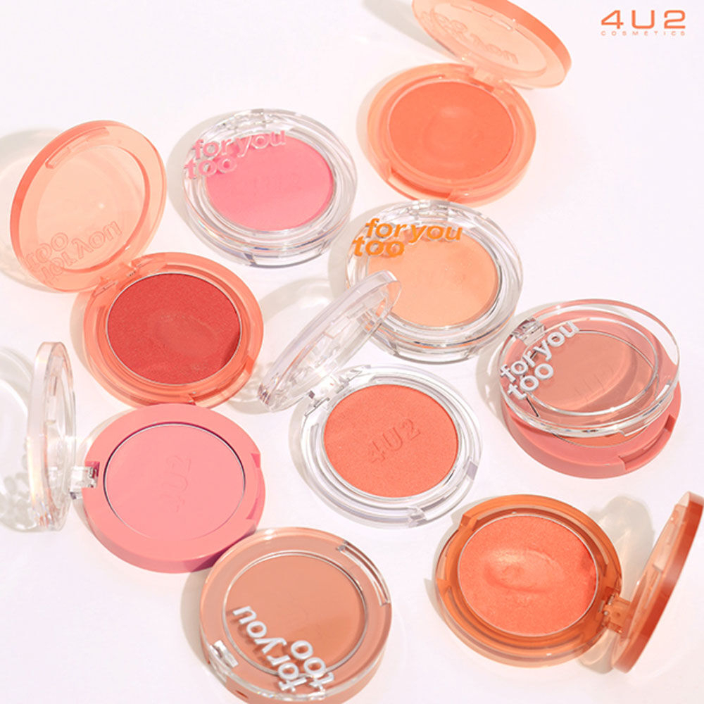 ของแท้/พร้อมส่ง 4U2 For You Too Moji Blush โฟร์ยูทู บลัชออน ปัดแก้ม ...
