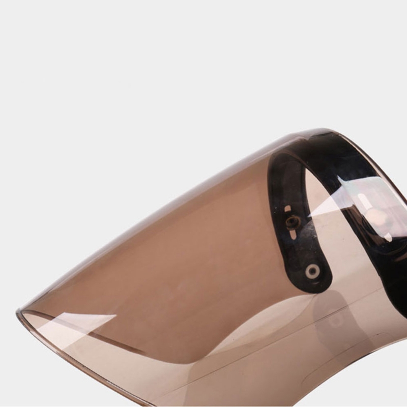 Motorcycle Helmet Visor Shield 3-Snap Design Open Face Helmet Visor For ...