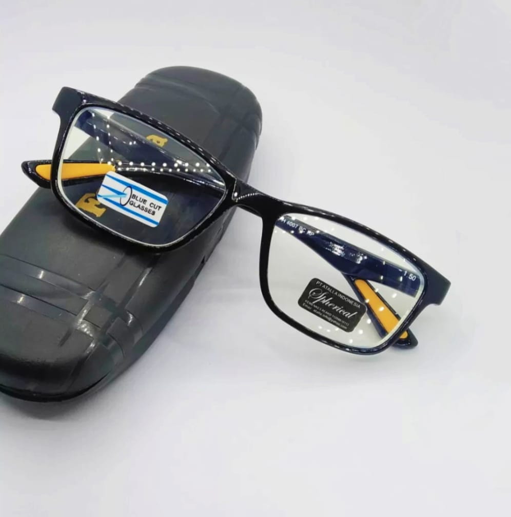 KACAMATA MINUS LENSA ANTI RADIASI (BLUERAY) KACAMATA RABUN JAUH PRIA ...