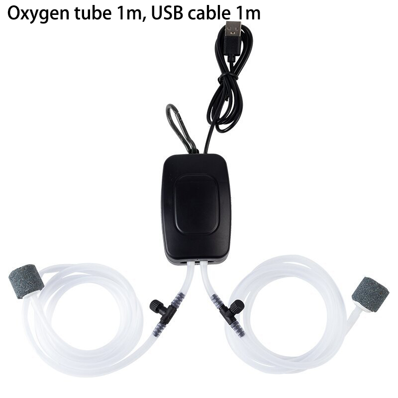 Mini Aquarium Air Pump Kit Oxygen Pump USB Aquarium Filter Oxygen Pump ...