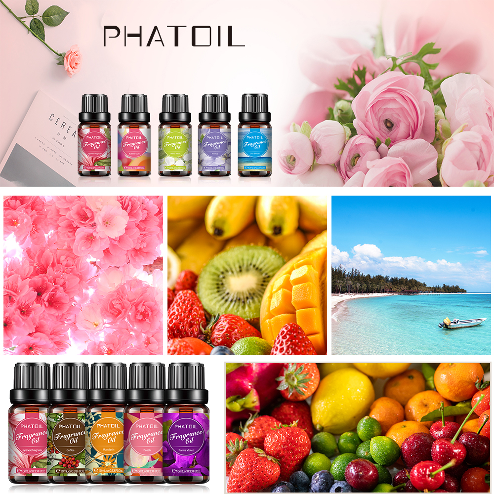 10ml Coconut Vanilla Fragrance Aroma Oil Diffuser Musk Sea Breeze Mango ...