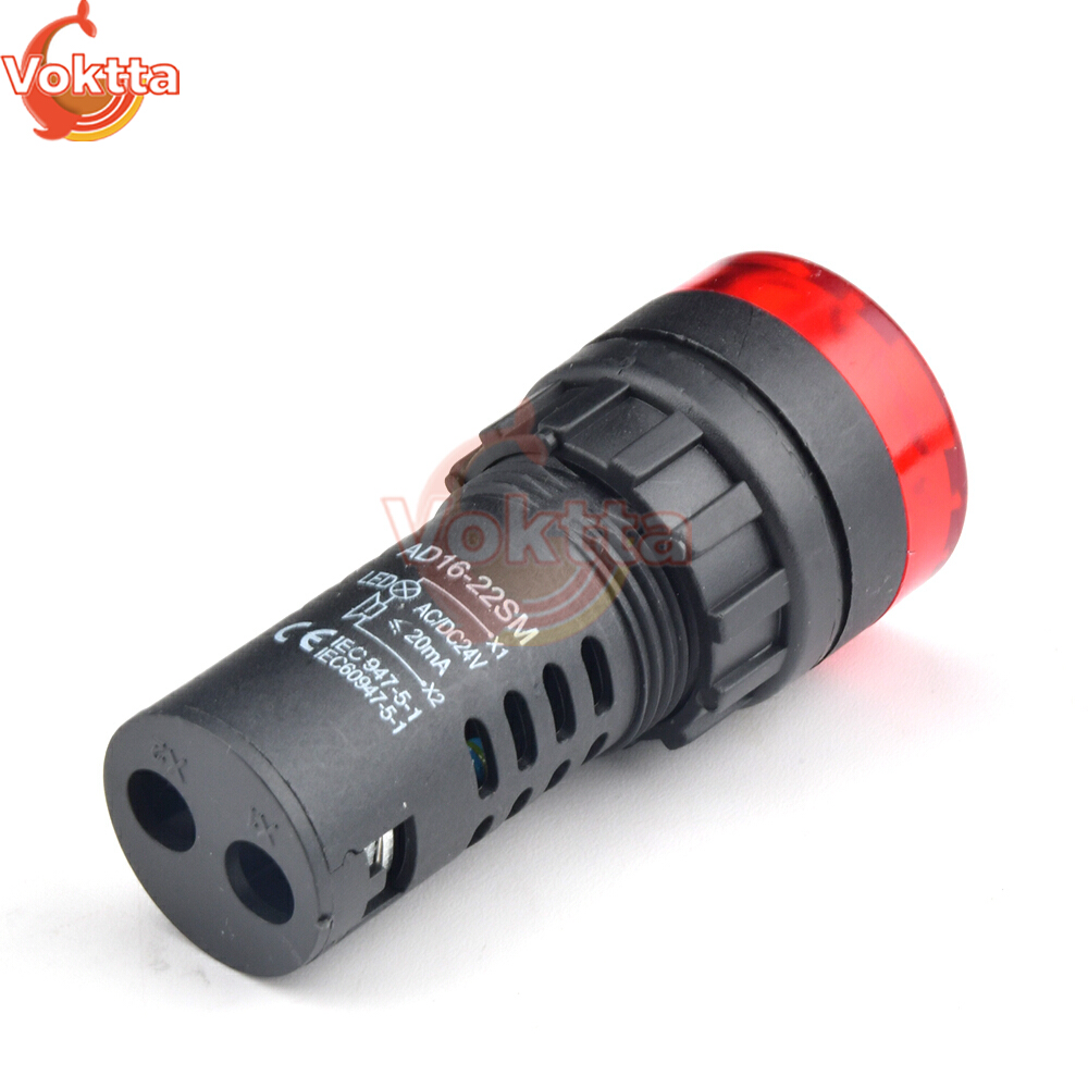 AD16-22SM 22mm LED Active Buzzer AC DC 12V 24V 110V 220V Flash Alarm ...