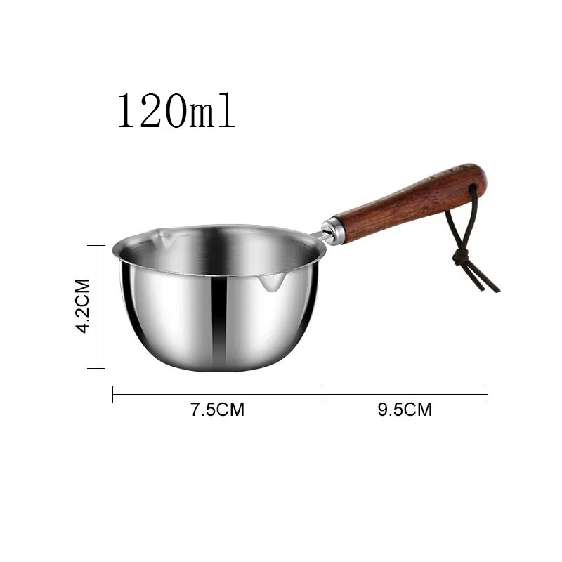 304 Stainless Steel Hot Frying Pan 120ml/200ml/300ml Spill-proof Mini ...