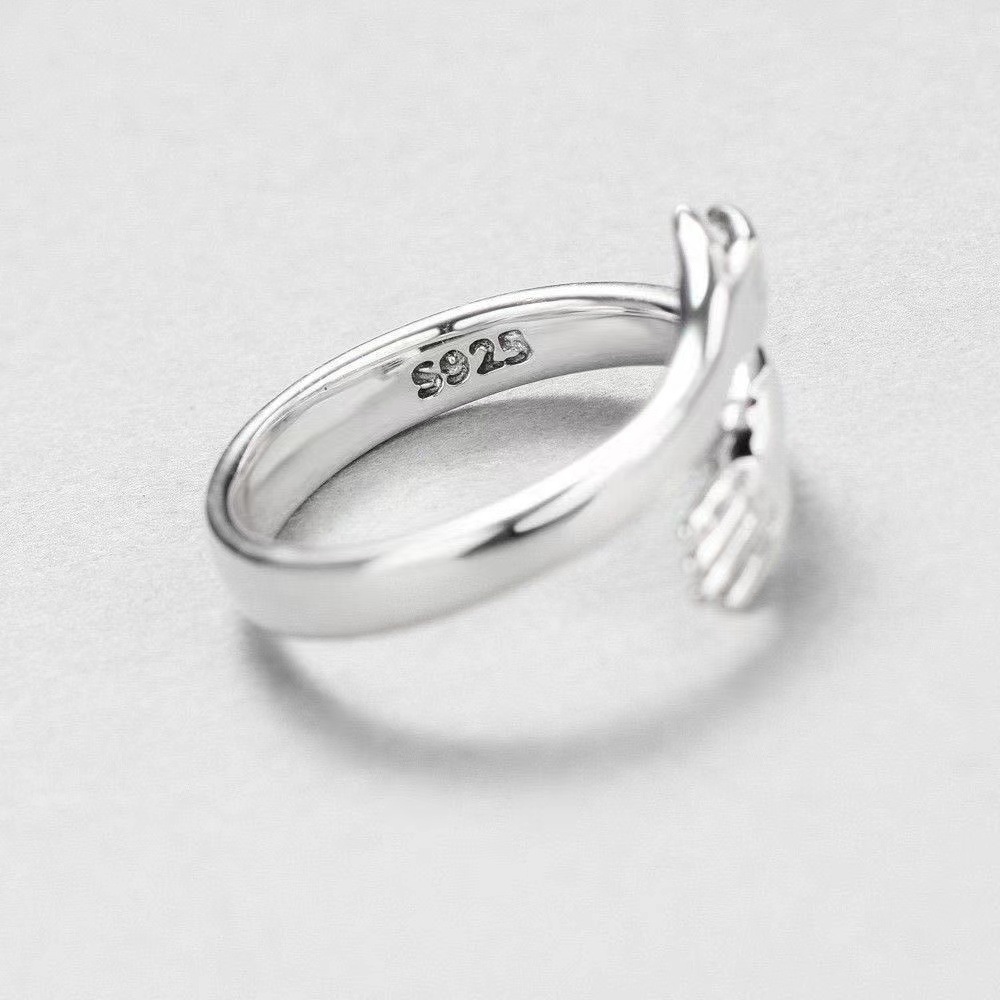 Simple and Sweet Love Hug Ring Female Korean Style Personalized Niche ...