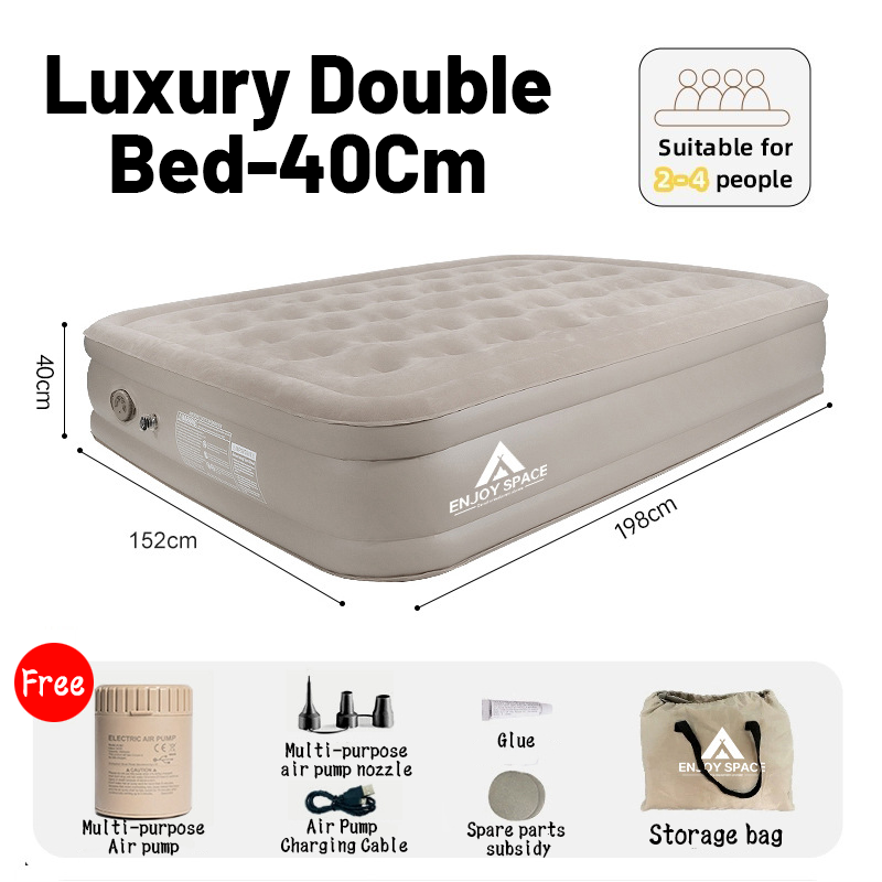 SG READY STOCK Inflatable Air Bed Double Size Foldable with Electric ...