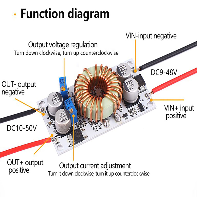 DC Step-up Boost Converter 600W 10A CC CV Power Supply Module LED Driver | Daraz.com.bd