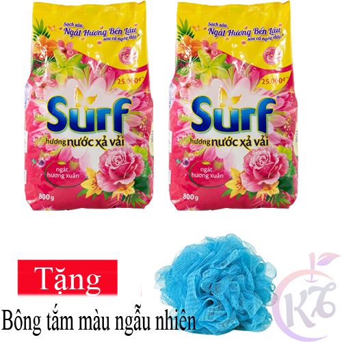 Combo 2 bịch Bột giặt Surf gói 800g hương nước xả vải ngát hương xuân ...