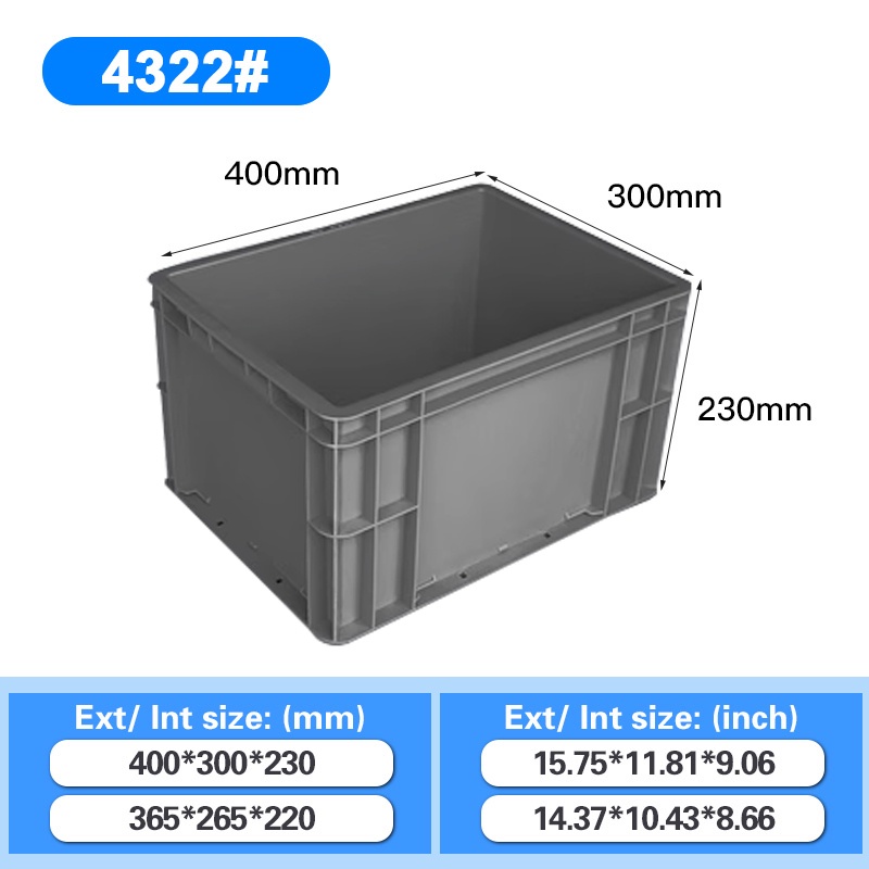LEADLOONG -EU Crate Europe Standard Solid Box Plastic Container ...