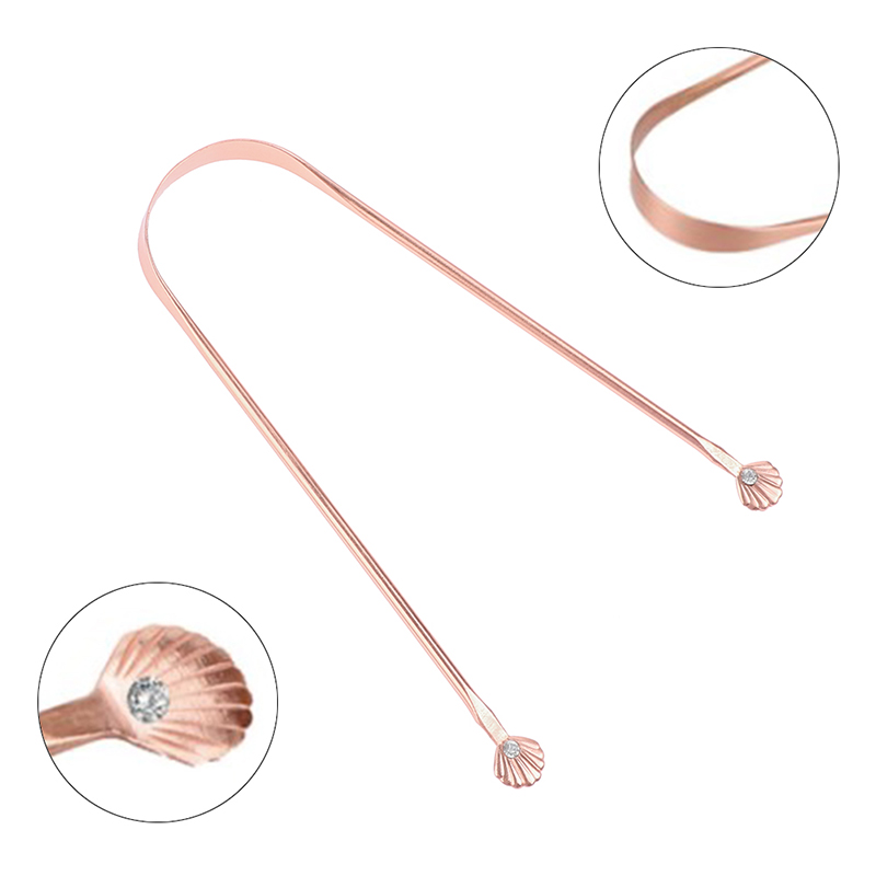 Copper Tongue Scraper U Type Cleaner Scraper Dental Oral Care Hygiene ...