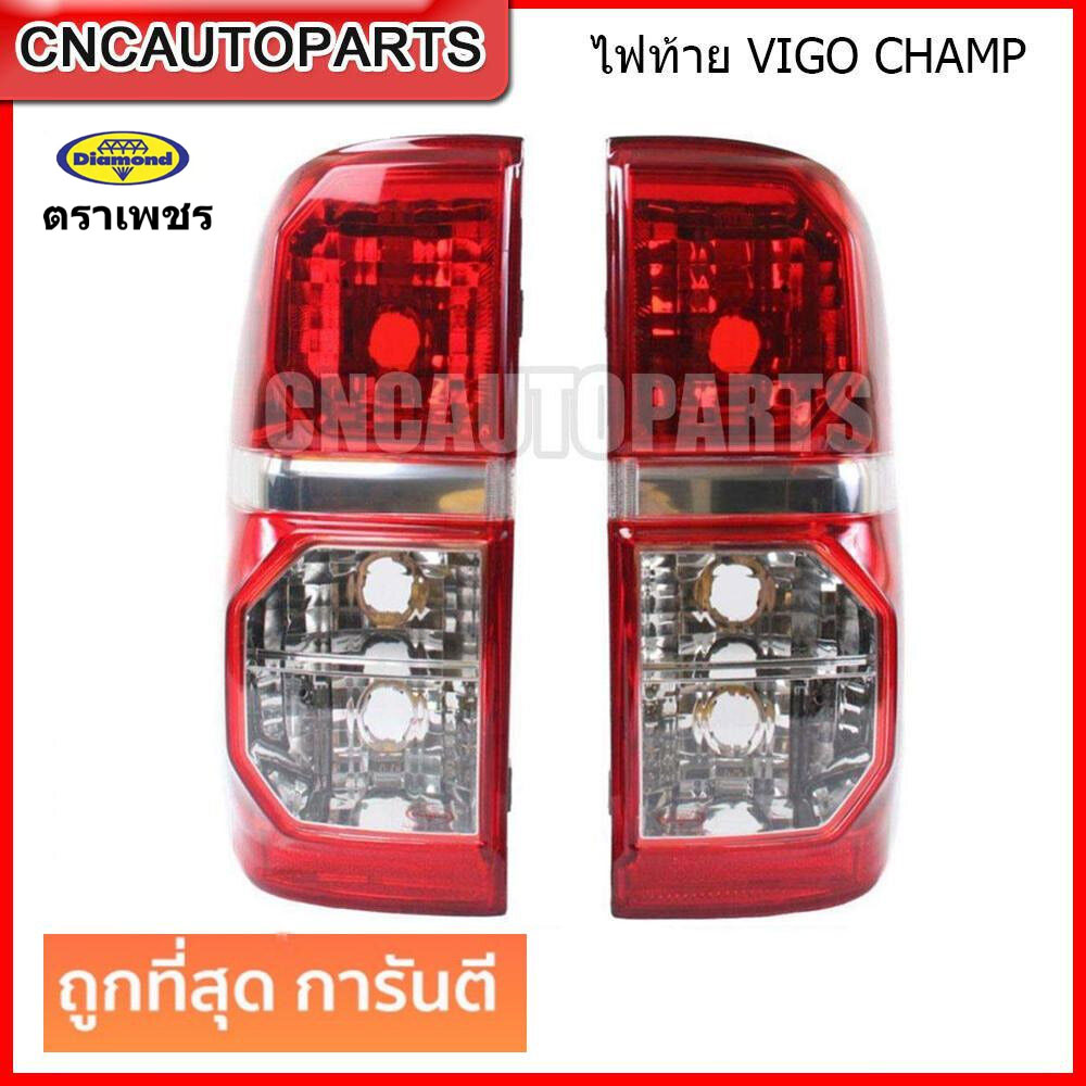 ไฟท้าย TOYOTA VIGO CHAMP วีโก้ รุ่นแรก สามารถใส่ได้ ตราเพชร งานสวย ผลิต ...