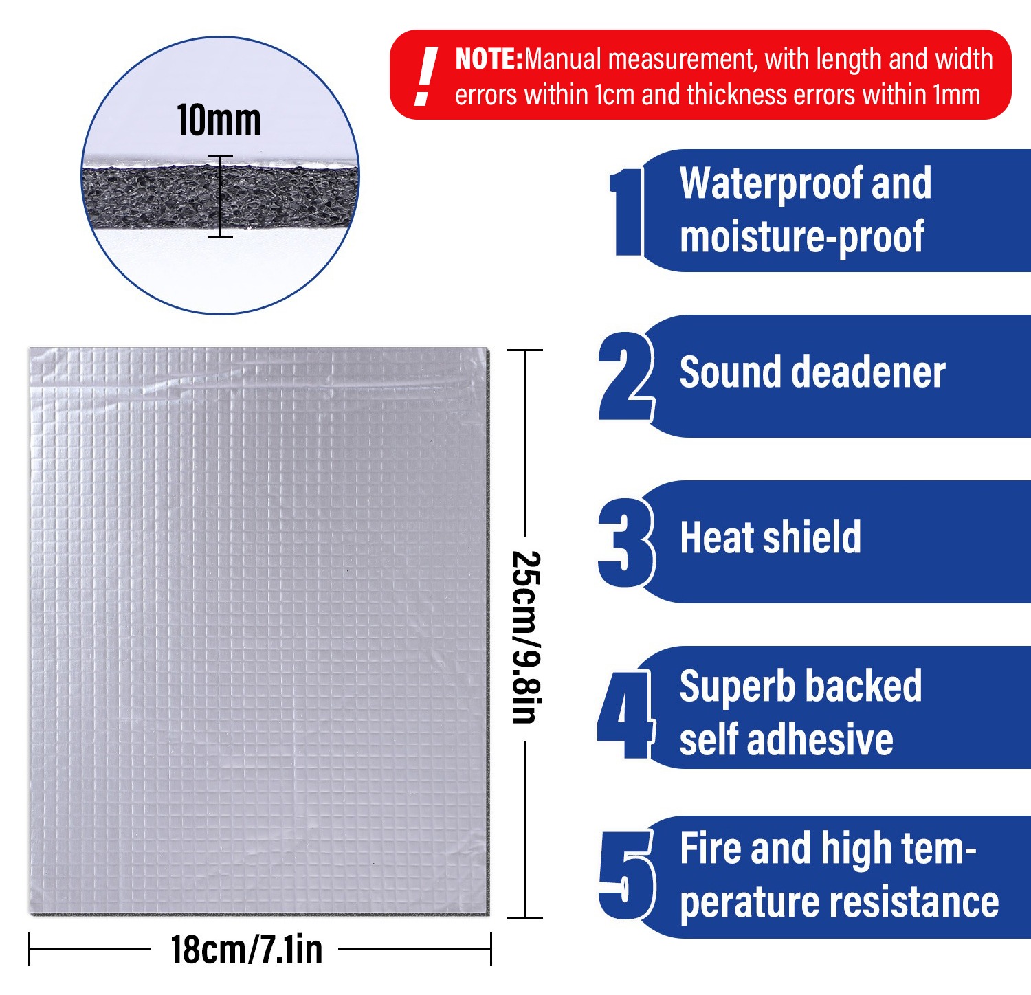 【Expert Recommended】 5/10pcs Car Noise Insulation Mat Sound Deadener ...