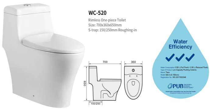 Tiara WC 520 Water Closet | Toilet Bowl | Lazada Singapore