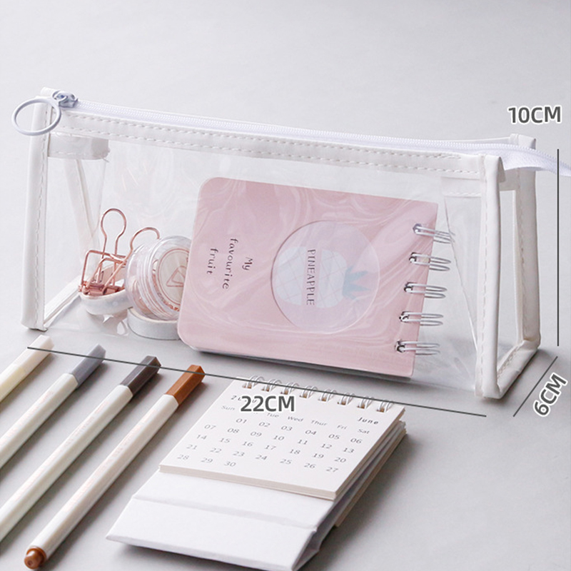 PVC Transparent Pencil Case Kawaii Waterproof Pencil Bags for Students ...