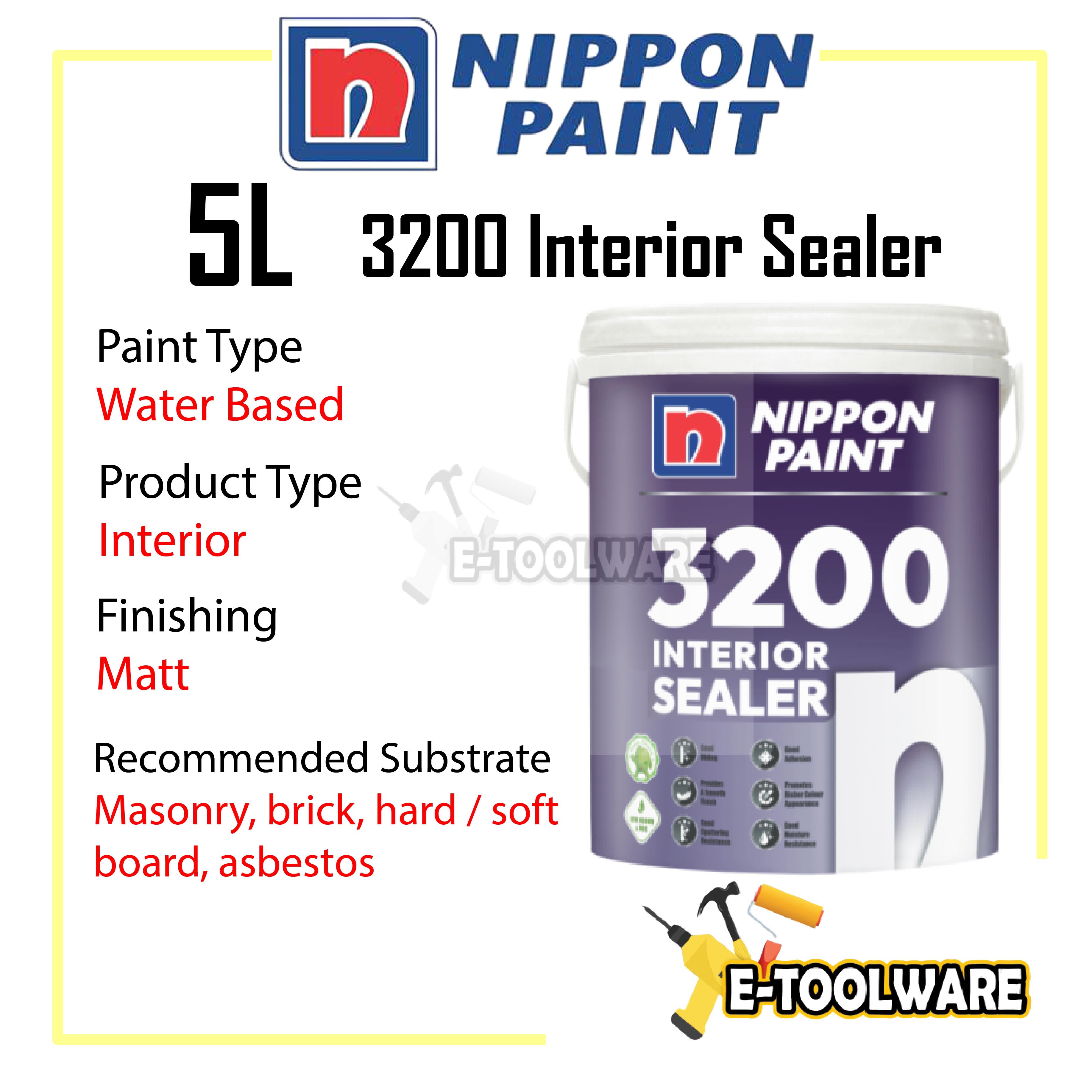 5L Nippon Paint 3200 Interior Sealer Water Based | Lazada