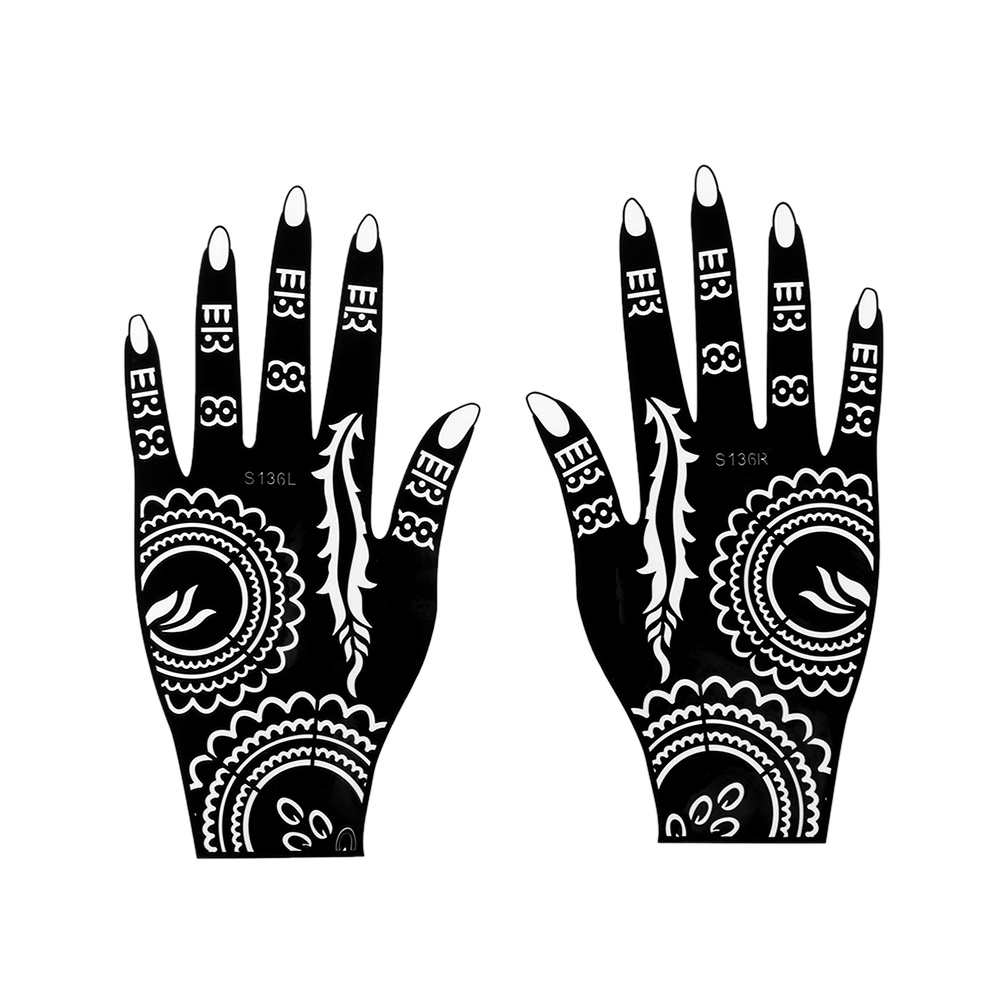 【41702198】Random style 1 Pairs Hand Body Art Template Indian Wedding ...