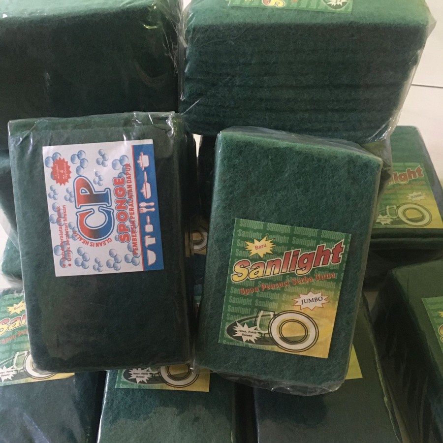 Spons Sabut Cuci Piring Tapas Hijau Kasar Hijau Sabut Spon Cuci Lap ...