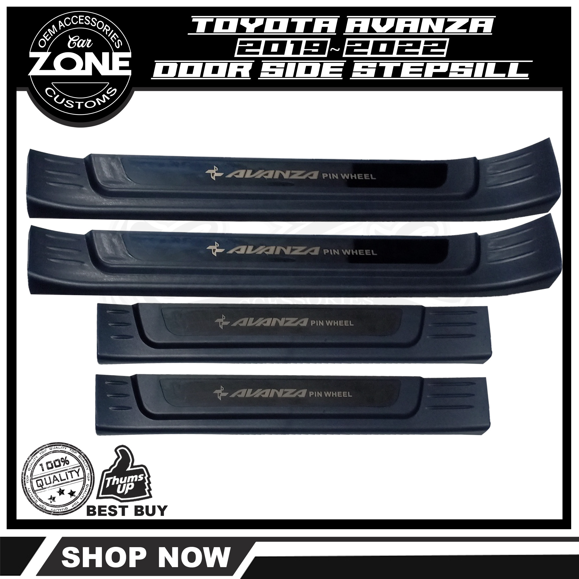 Toyota Avanza 2019-2022 PINWHEEL Door Side Step Sill / Scuff Plate ...