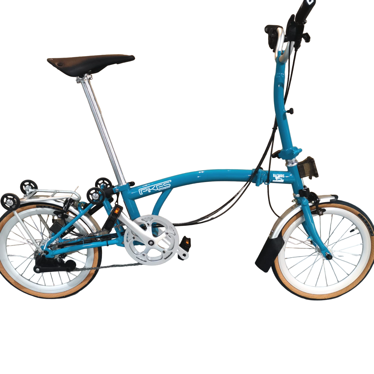 Pikes Element 16" Trifold Folding Bicycle | 6 & 9 Speeds Internal ...