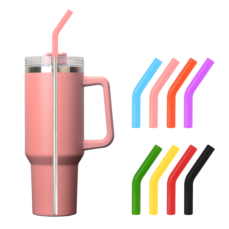 6Pcs/Set Soft Silicone Straw Covers Straws Tips Covers Fit For 9mm Wide ...