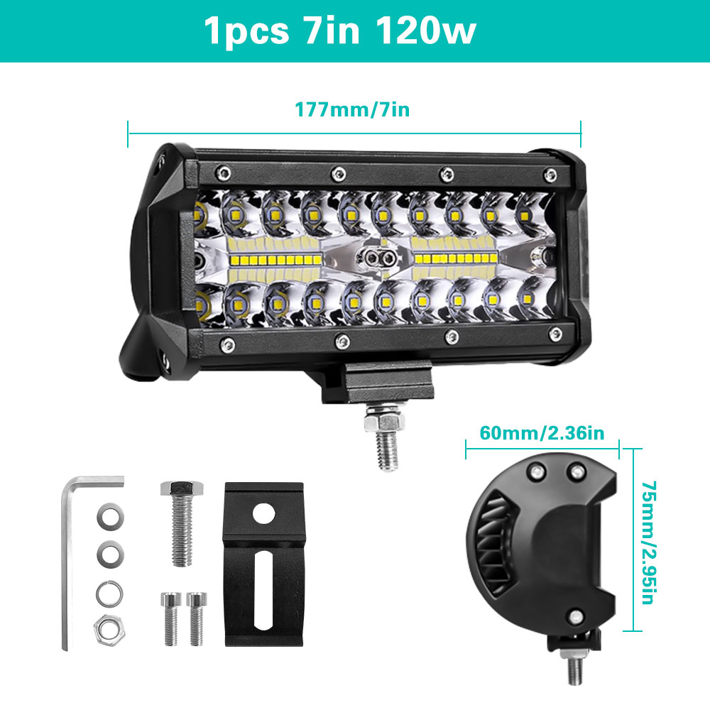 12V 24V LED Bar Offroad Spot Banjir Combo LED Light Bar/Lampu Kerja ...