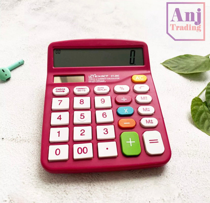 Calculator, Solar and Battery Electronic Calculator Portable 12 Digit ...